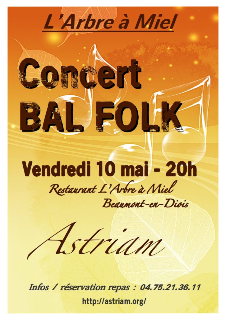 Concert / Bal folk à l'Arbre à Miel, avec Astriam - Folk en DioisFolk ...